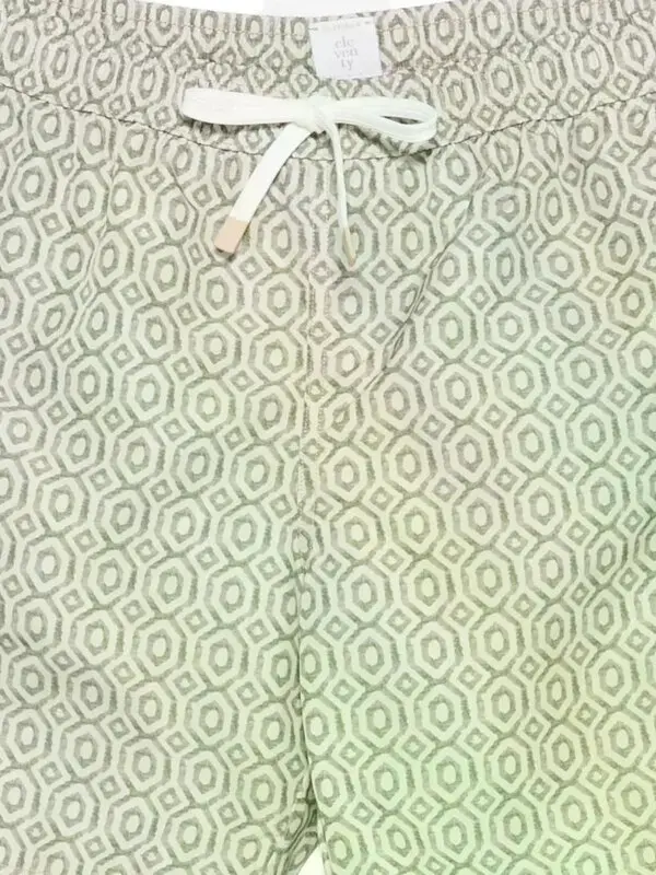 Eleventy Geometric-print Swim Shorts