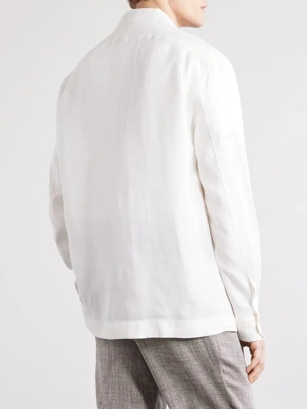 Brunello Cucinelli Guayabera Linen Overshirt