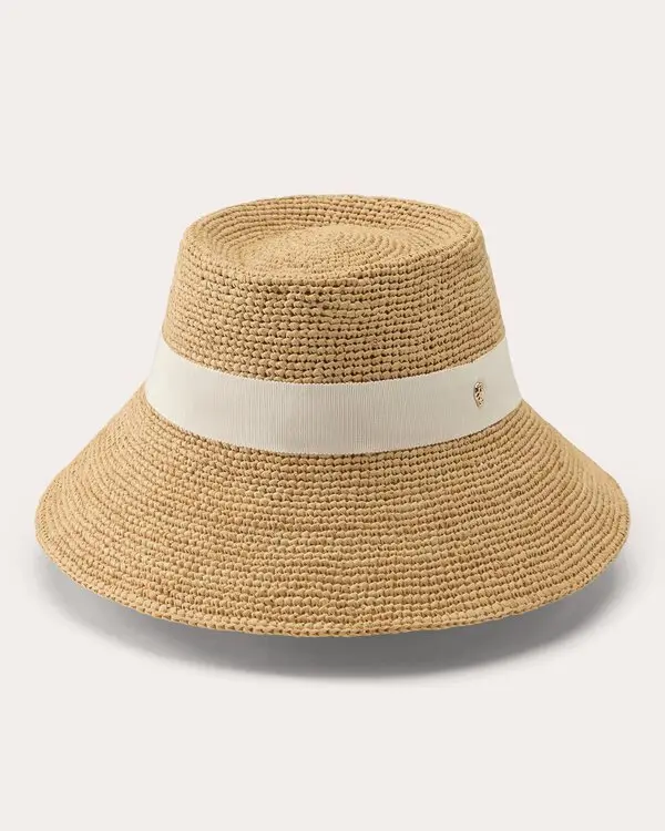 Helen Kaminski Clover Crocheted Raffia Bucket Hat - Natural/cream