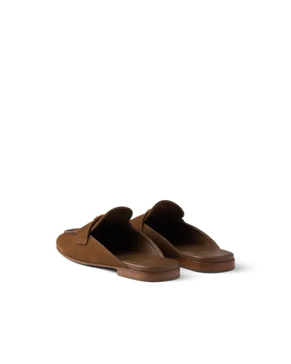 Prada Nubuck Mules - Cocoa Brown