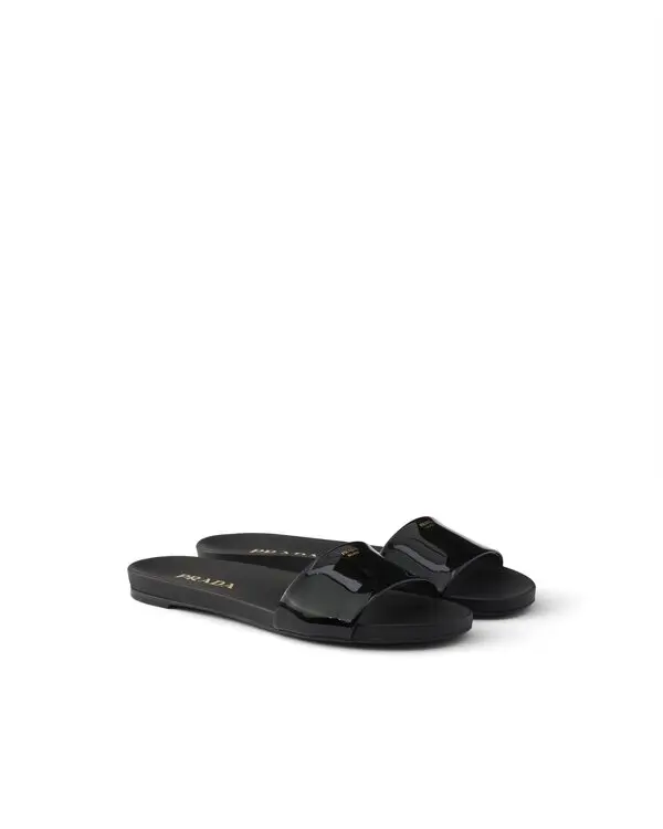 Prada Patent Leather Slides
