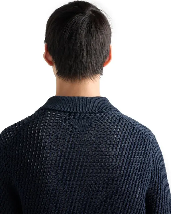 Prada Linen And Cotton Polo Shirt