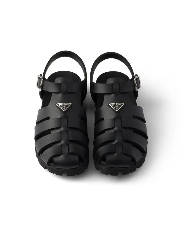 Prada Rubber Fisherman Sandals