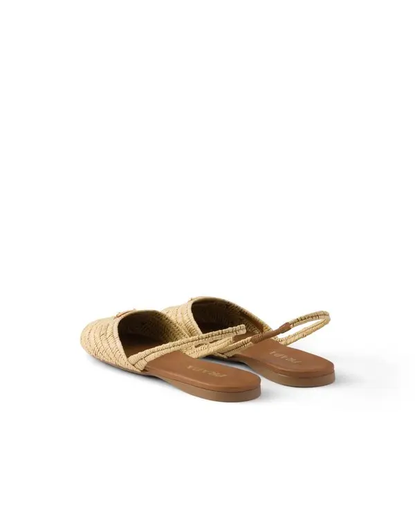 Prada Crochet Slingback Ballerinas