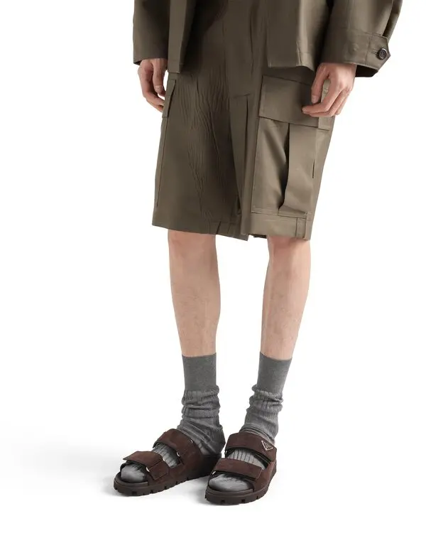 Prada Suede Band Sandals - Dark Brown