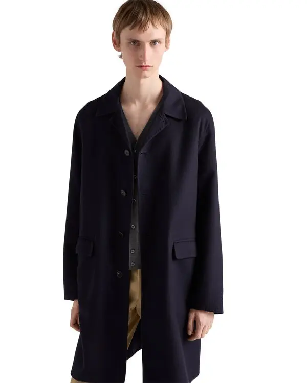 Prada Single-breasted Wool And Silk Coat