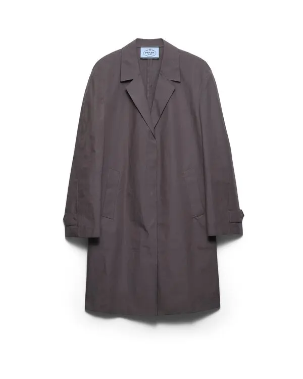 Prada Single-breasted Poplin Coat
