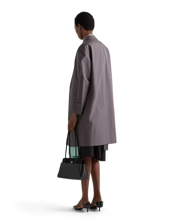 Prada Single-breasted Poplin Coat