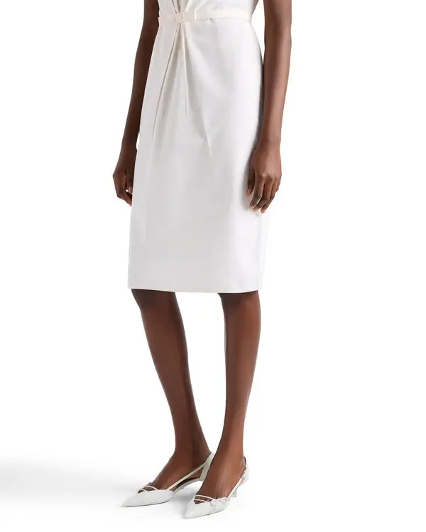 Prada Open-side Leather Pumps - White