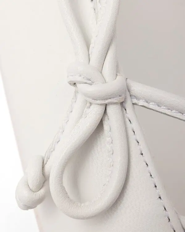 Prada Open-side Leather Pumps - White