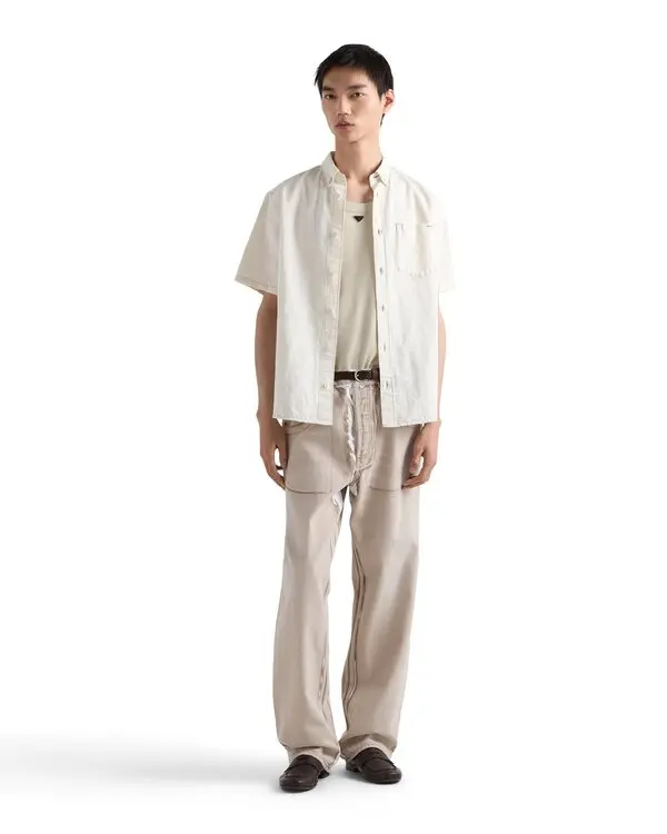 Prada Short-sleeved Chambray Shirt