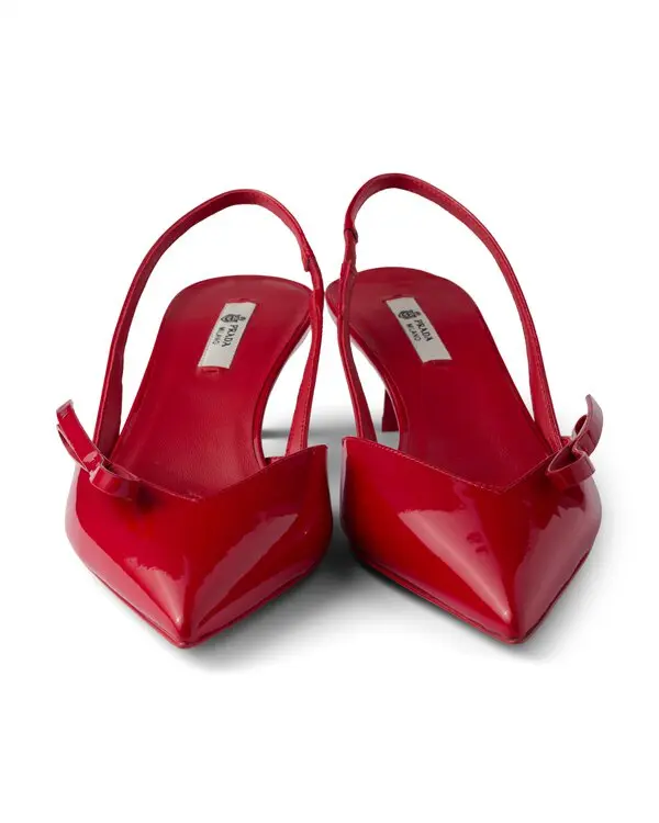 Prada Patent Leather Slingback Pumps