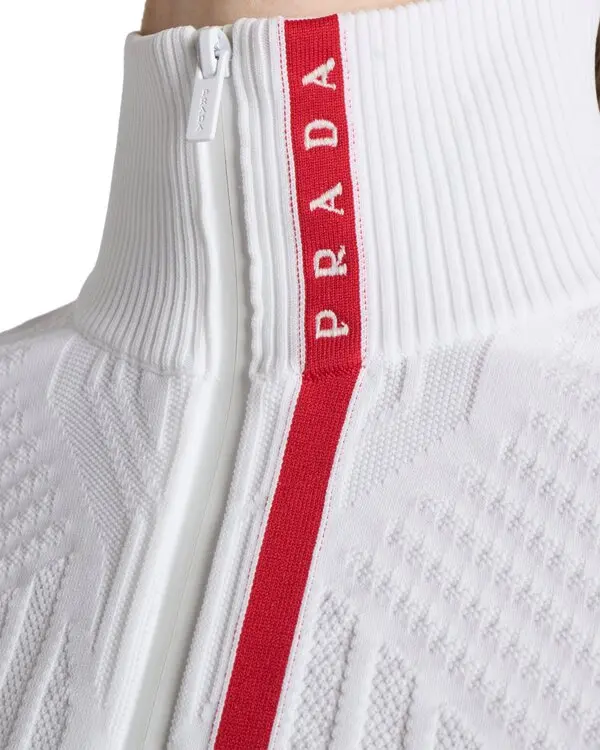 Prada Re-nylon Piqué Knit Turtleneck Sweater