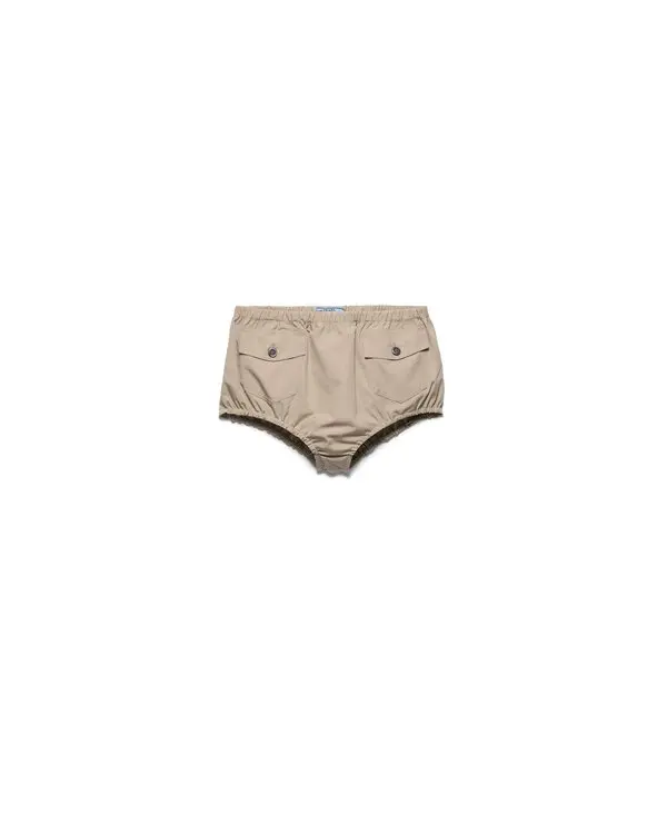 Prada Poplin Shorts - Limestone