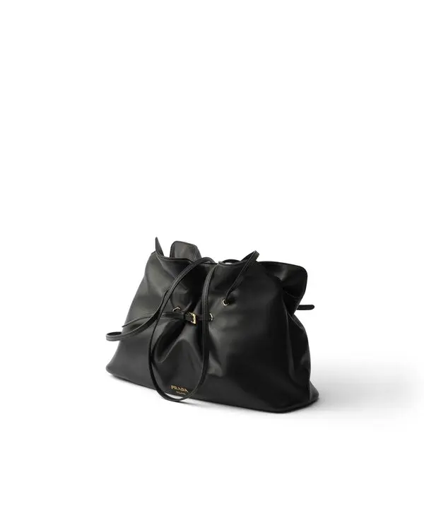 Prada Large Nappa Leather Tote Bag - Black