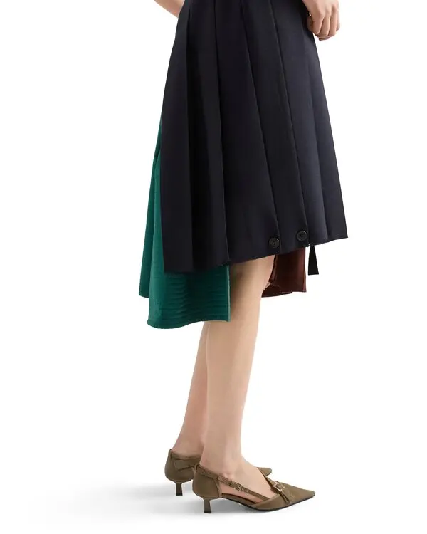 Prada Fabric Patchwork Wrap Skirt