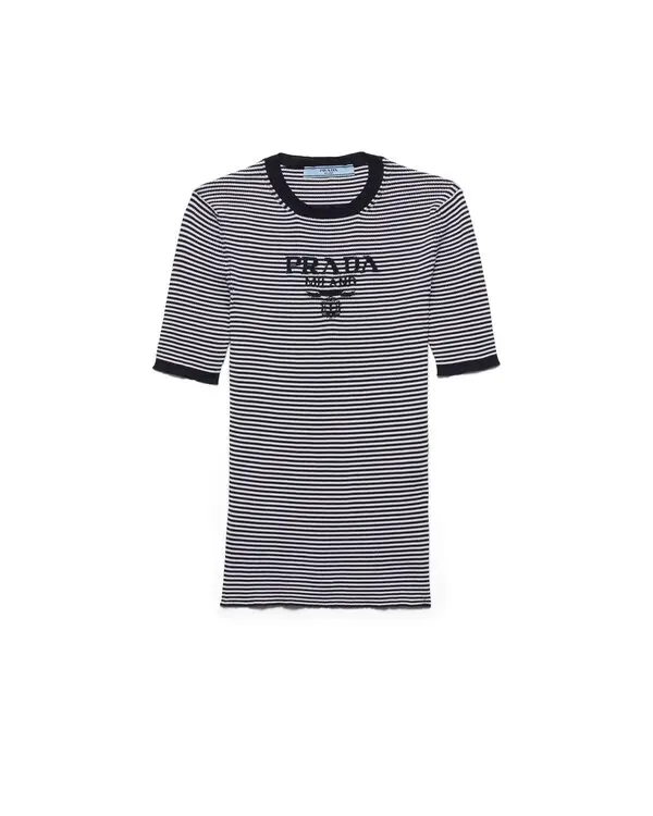 Prada Striped Silk Sweater