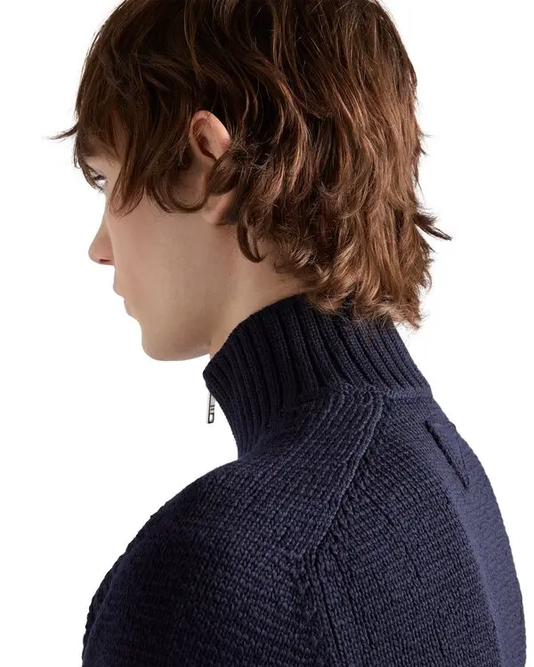 Prada Wool Turtleneck - Navy