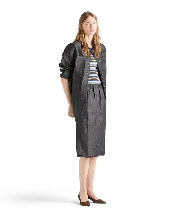 Prada Chambray Jacket - Navy