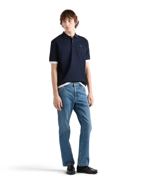 Prada Cotton Polo Shirt - Navy