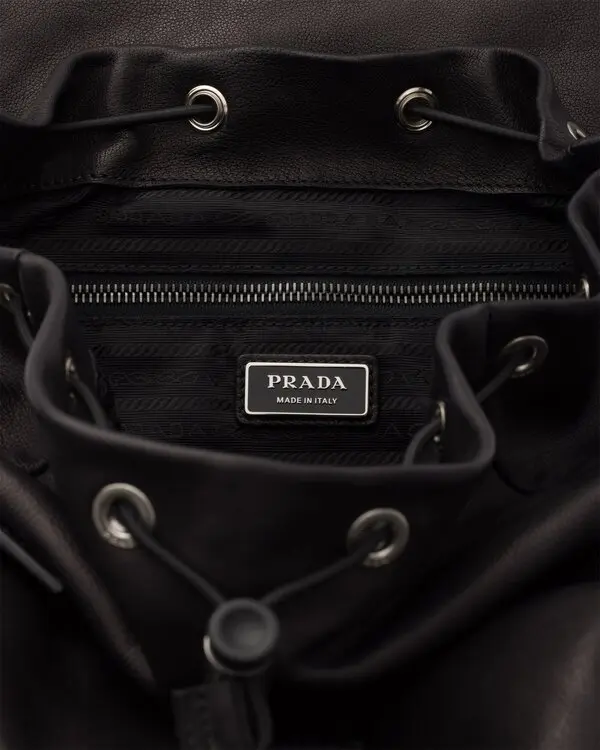 Prada Leather Backpack - Black