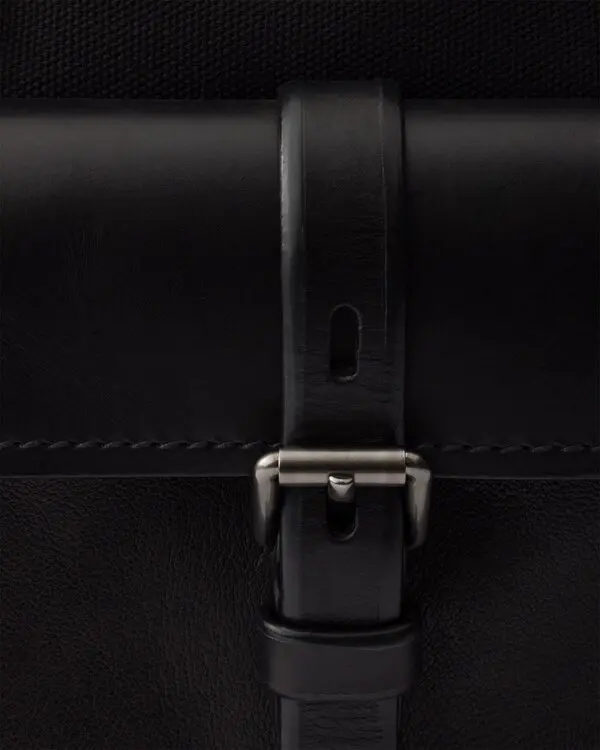 Prada Large Canvas And Leather Tote Bag