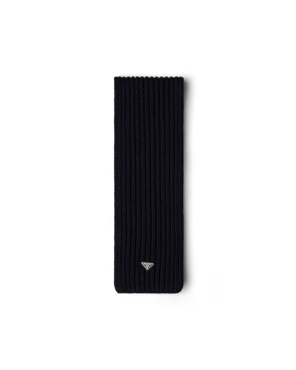 Prada Wool Scarf - Navy