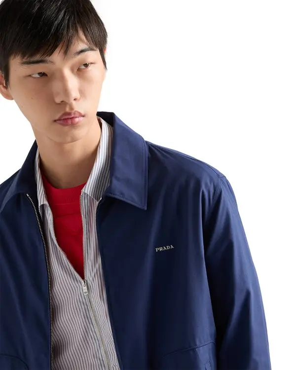 Prada Technical Cotton Zipper Blouson Jacket - Bluette