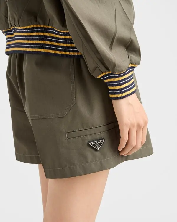 Prada Poplin Shorts - Forest Green
