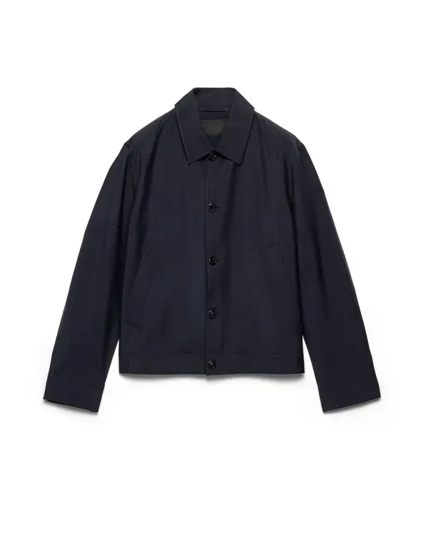 Prada Mohair And Wool Blouson Jacket - Navy