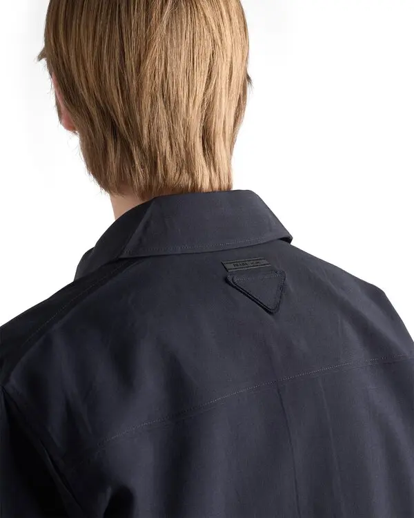 Prada Mohair And Wool Blouson Jacket - Navy