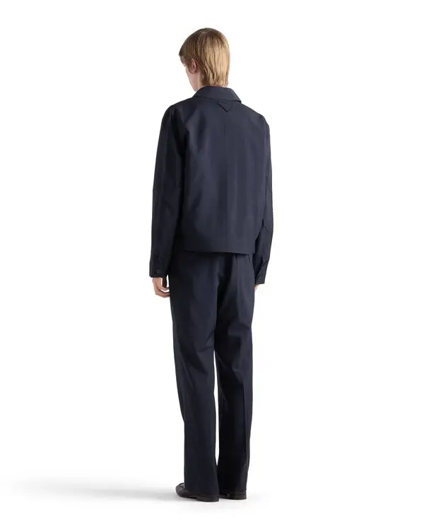 Prada Mohair And Wool Blouson Jacket - Navy
