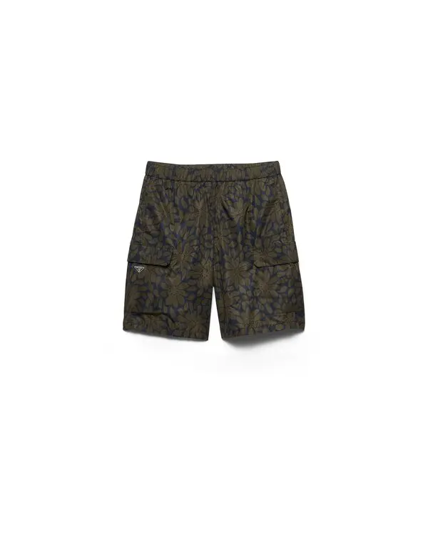 Prada Printed Re-nylon Swim Trunks - Blue/forest