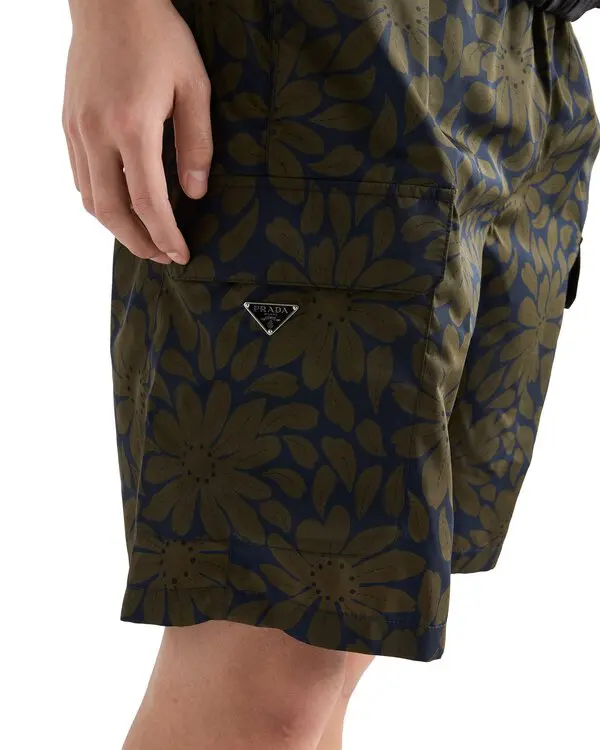 Prada Printed Re-nylon Swim Trunks