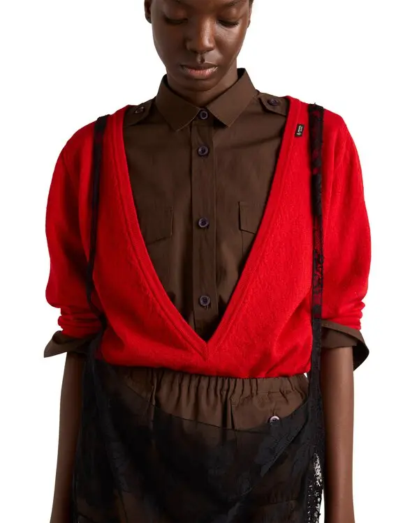 Prada Cashmere V-neck Sweater