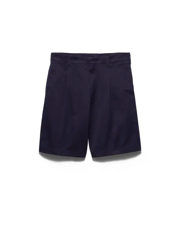 Prada Cotton Bermuda Shorts - Navy