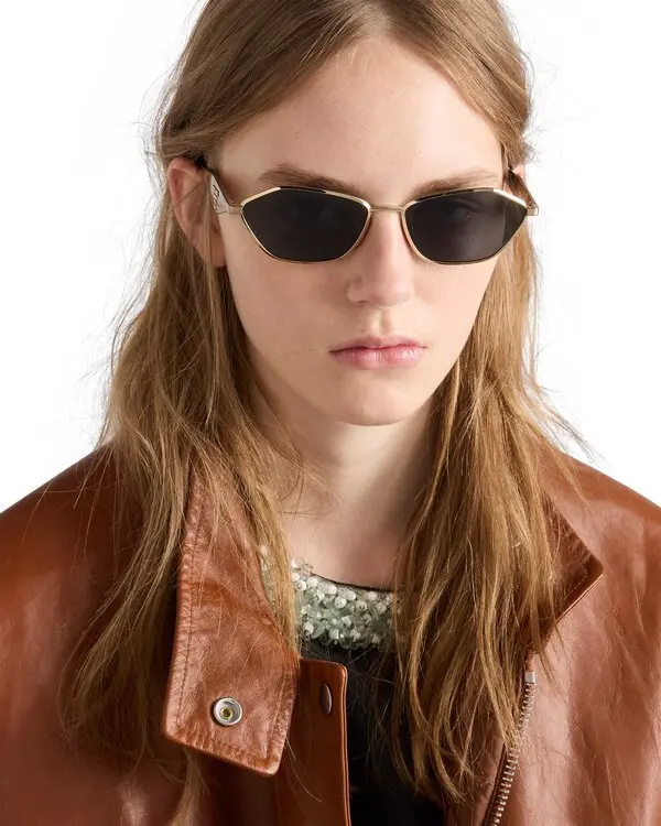 Prada Sunglasses With Logo - Graphite Lenses