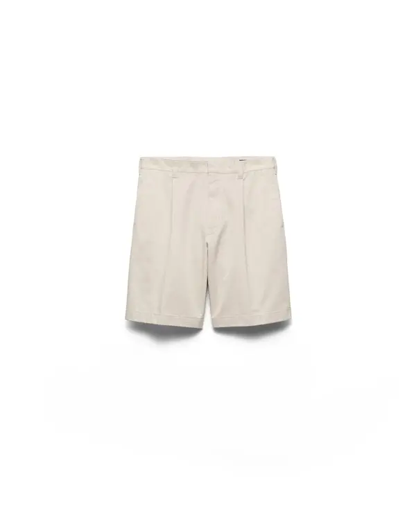 Prada Cotton Bermuda Shorts - Limestone