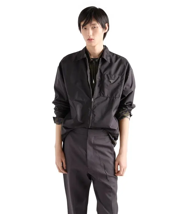 Prada Re-nylon Zipper Shirt - Black