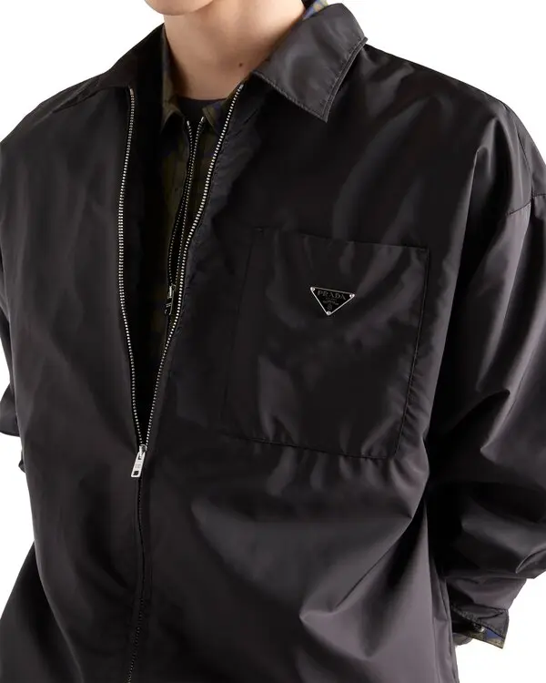 Prada Re-nylon Zipper Shirt - Black