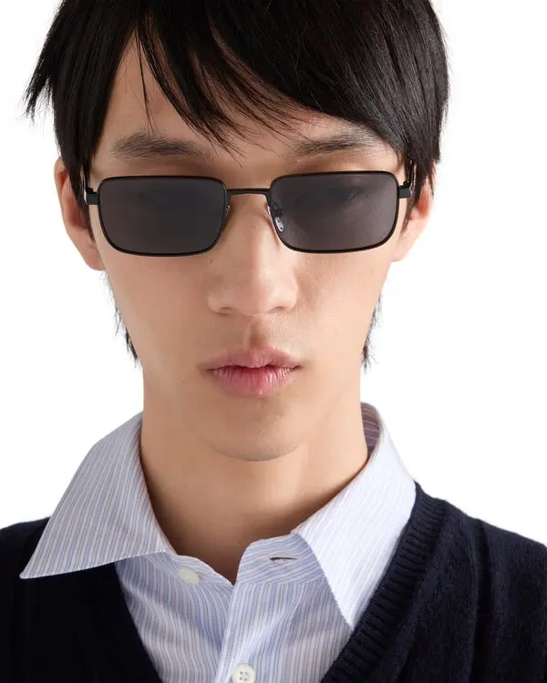 Prada Sunglasses With Logo - Graphite Lenses
