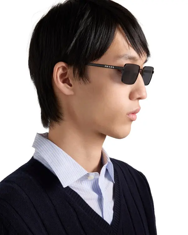 Prada Sunglasses With Logo - Graphite Lenses