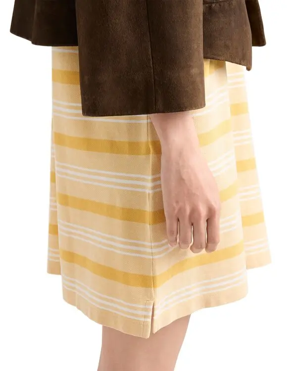 Prada Bayadere Stripe Piqué Mini-dress
