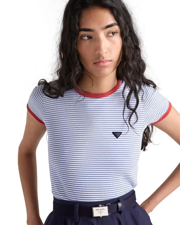 Prada Striped Jersey T-shirt