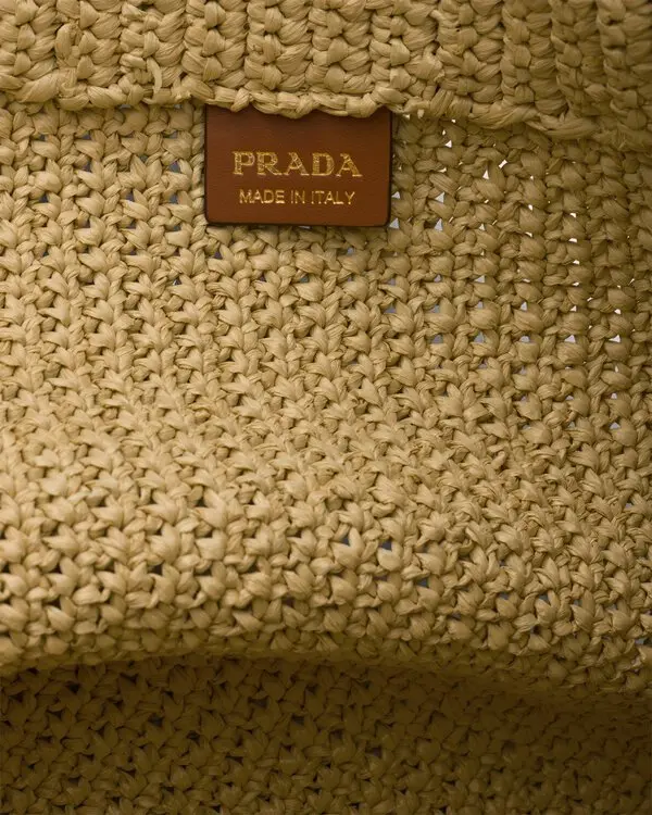 Prada Crochet Tote Bag - Tan