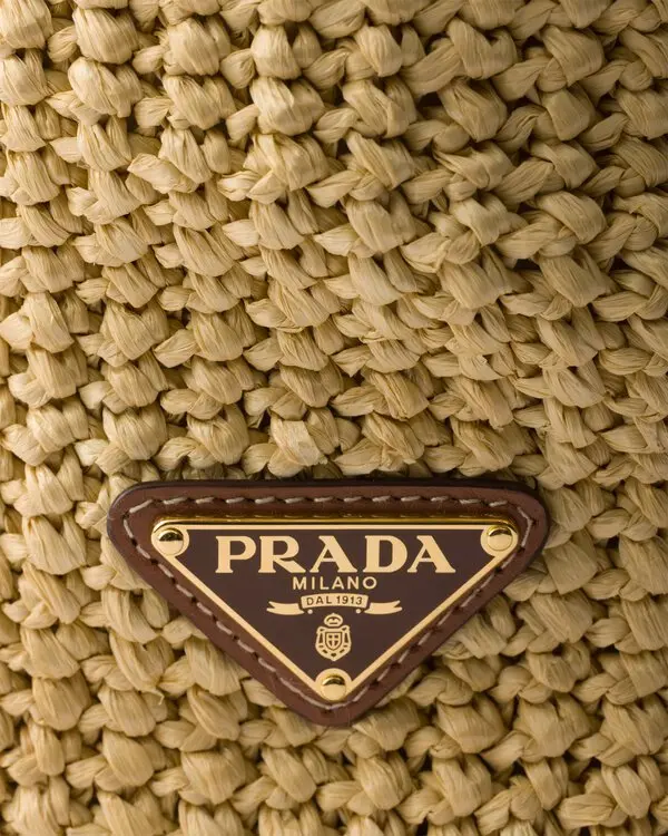 Prada Crochet Tote Bag - Tan