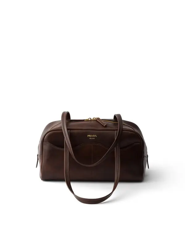 Prada Large Antiqued Leather Top-handle Bag