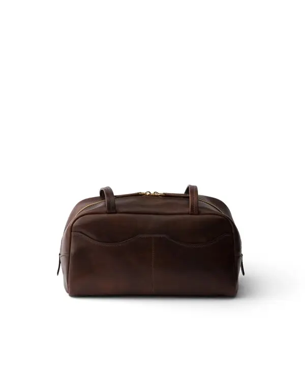 Prada Large Antiqued Leather Top-handle Bag