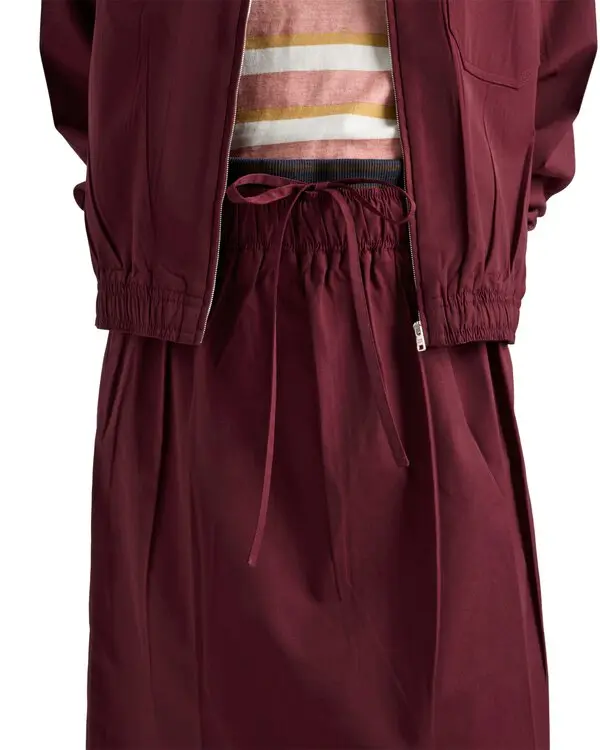 Prada Poplin Midi-skirt - Garnet