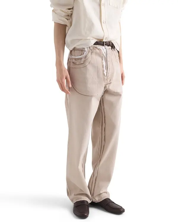 Prada Five-pocket Bull Denim Jeans - Caramel